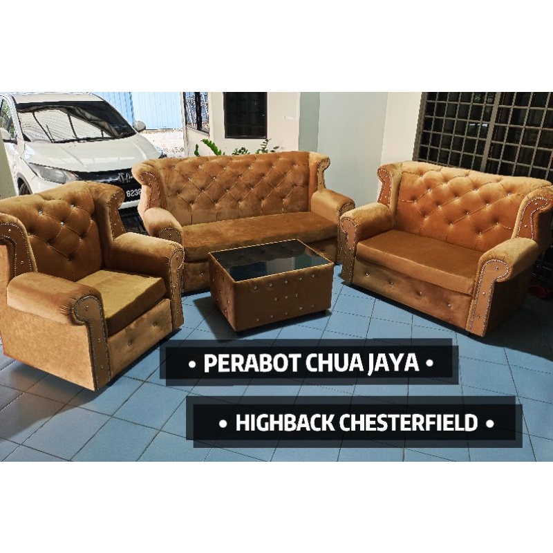 🔥New Model🔥Highback Series Sofa chesterfield (3+2+1Seater +Coffee table ...