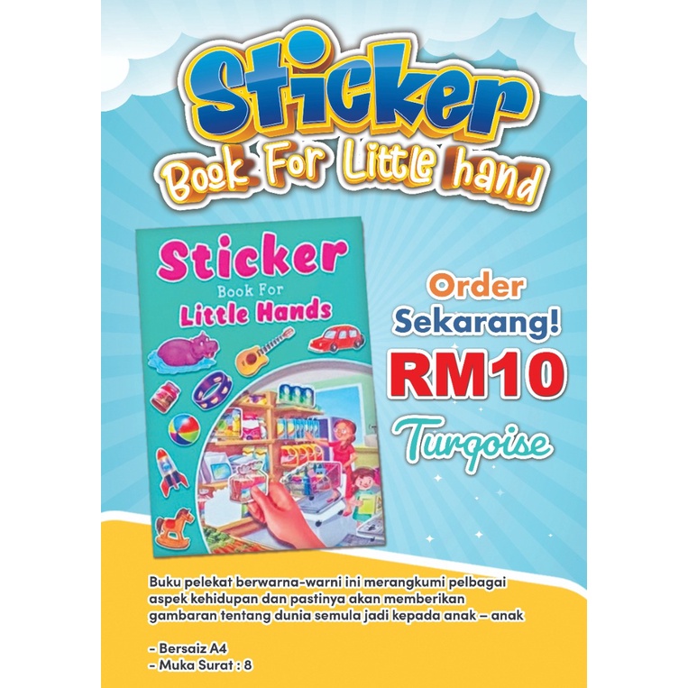 Lilybacabuku Sticker Book for Little Hands Pra Sekolah Mommy Happy ...