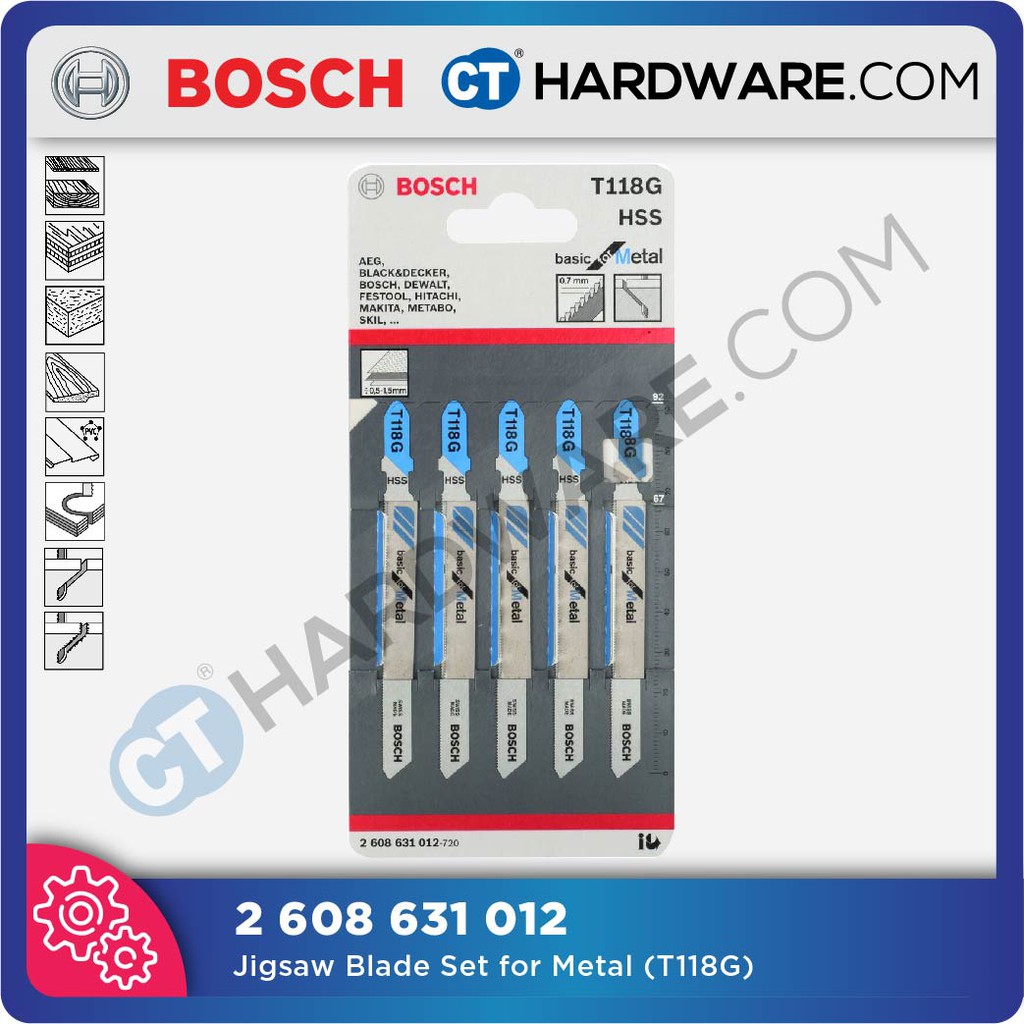 Bosch T118G Basic for Metal Jigsaw Blade (2608631012) | Shopee Malaysia