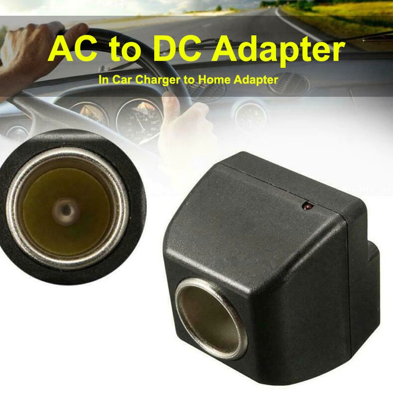 AC to DC Adapter With Car Socket Auto Charger UK Plug 220V AC To 12V DC ...