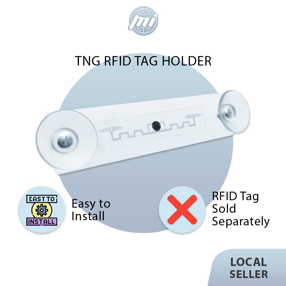 Acrylic RFID Holder RFID Touch n Go TNG RFID Tag Sticker Smart Tag For ...