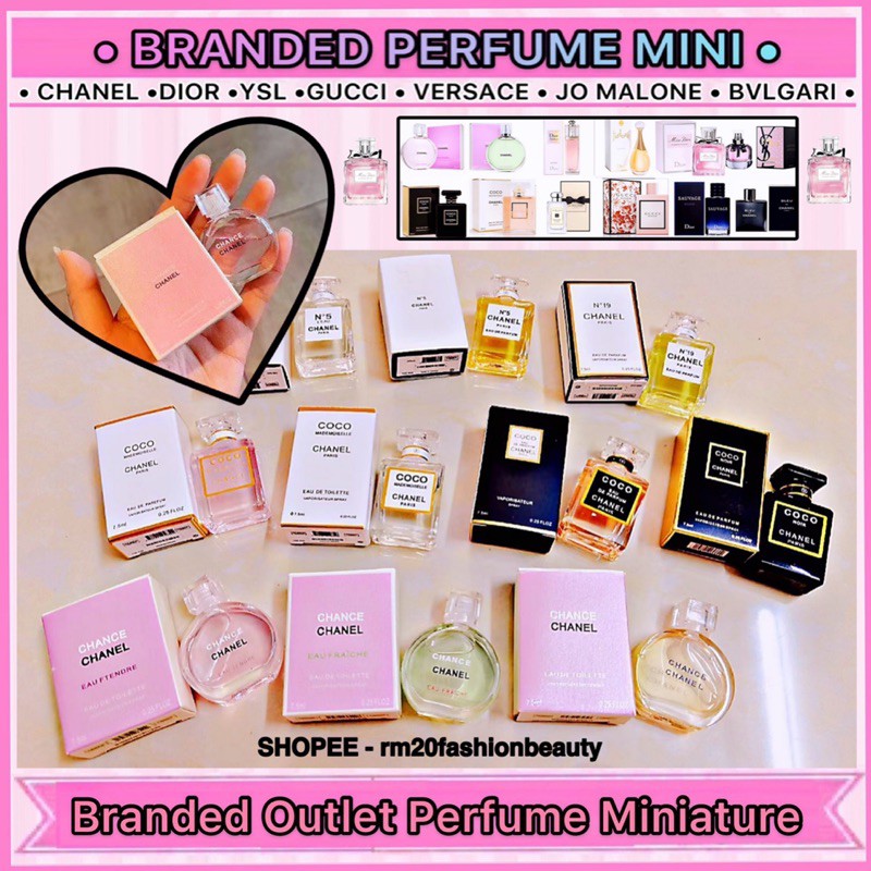💗 PERFUME • BRANDED OUTLET 💗 Miniature Mini Fragrance 5ml 7.5ml 10ml ...