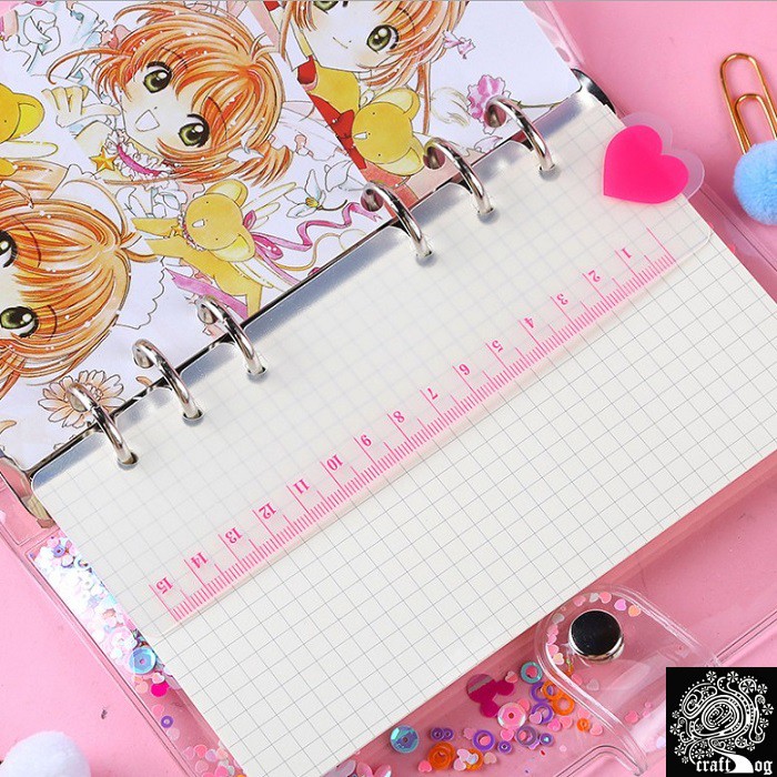 A5 A6 Love Ruler 6 Holes Loose Leaf Spiral Notebook Ruler | Shopee Malaysia