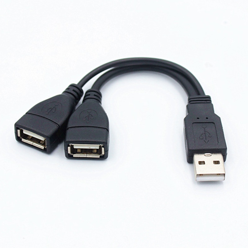 1 Male Plug To 2 Female Socket USB 2.0 Extension Line Y Data Cable ...