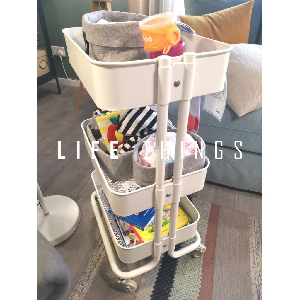 IKEA RÅSKOG RASKOG/ RÅSHULT RASHULT Steel Trolley, Troli, Space Saving ...