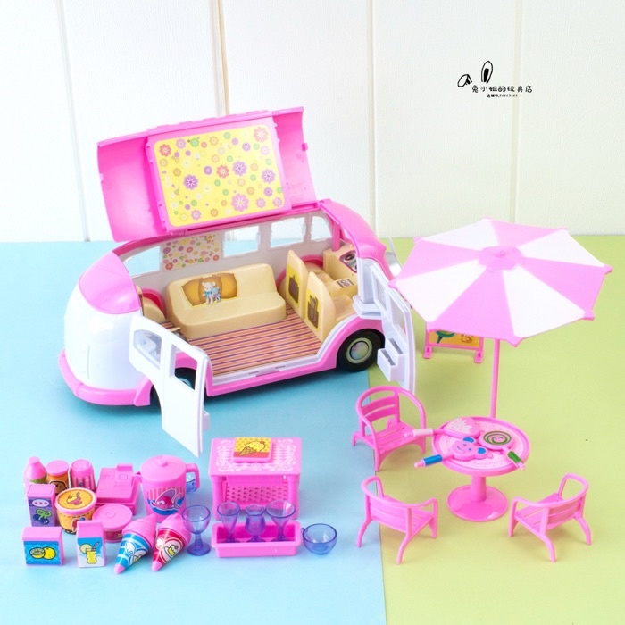 Children's Baby Bus Fast Food Camping Truck Grocery Shop Imitation Game ...