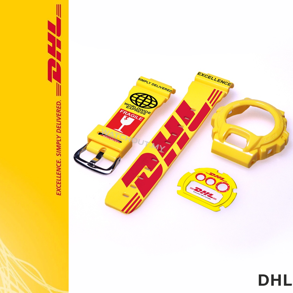 G-Shock DHL DW-6900 Band & Bezel design watch parts yellow custom ...