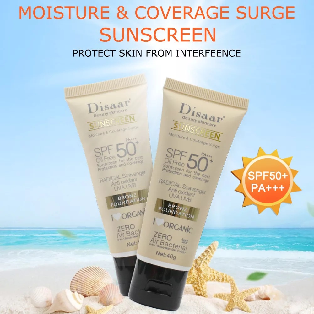 Disaar Sunscreen Bronze Foundation, Face Cream Waterproof Sunblock Spf ...
