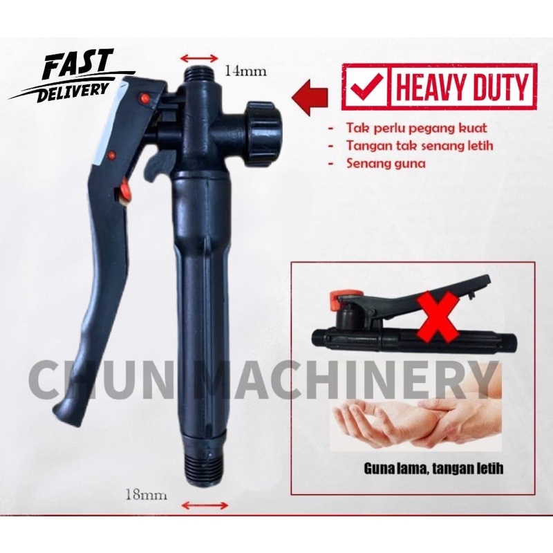 Handle Trigger (Small :14MM ) Battery Sprayer Pemegang Pump Racun Koshi ...