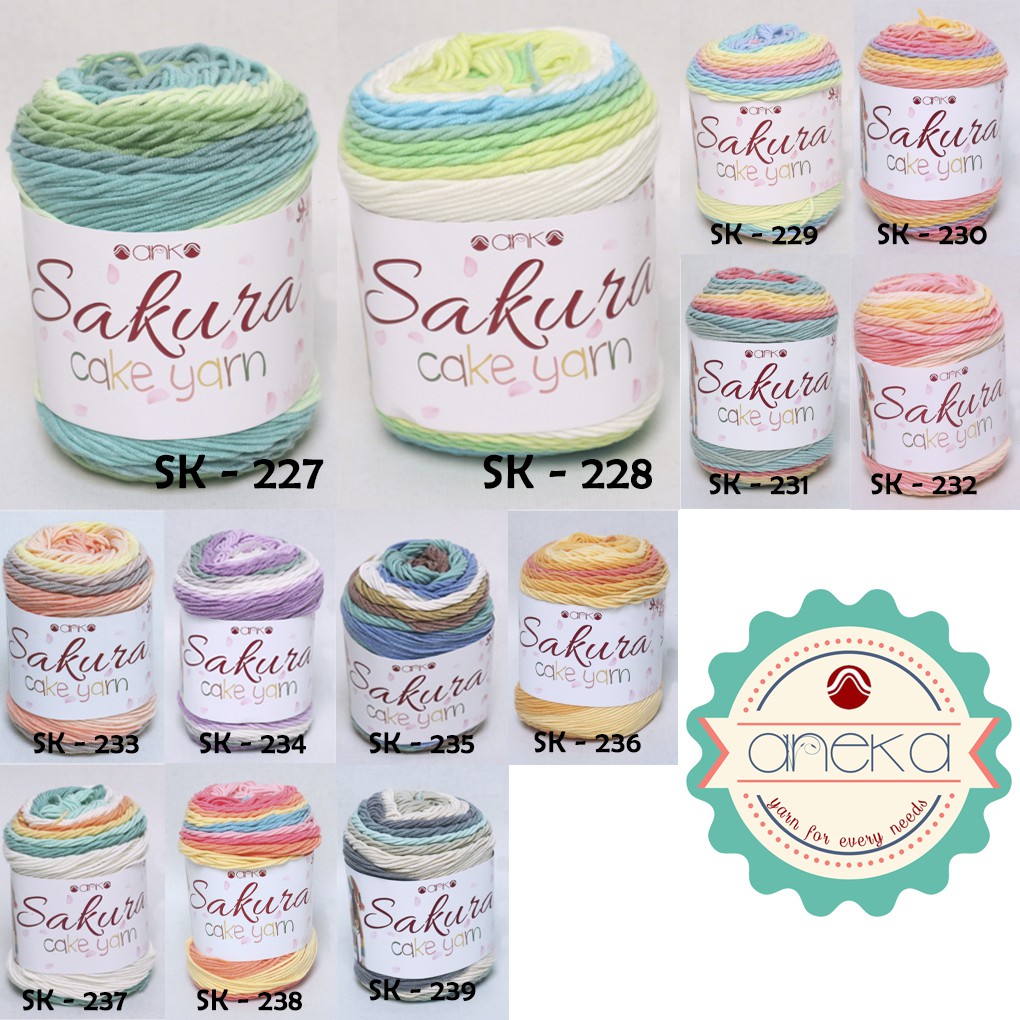 KATUN CATALOG - Rainbow Sakura Cake Milk Cotton Yarn - 2 | Shopee Malaysia