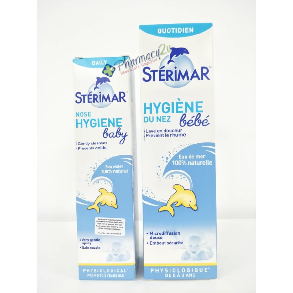 STERIMAR BABY NASAL HYGIENE SPRAY FOR 0-3 YEARS 50ML/100ML APROX 150 ...