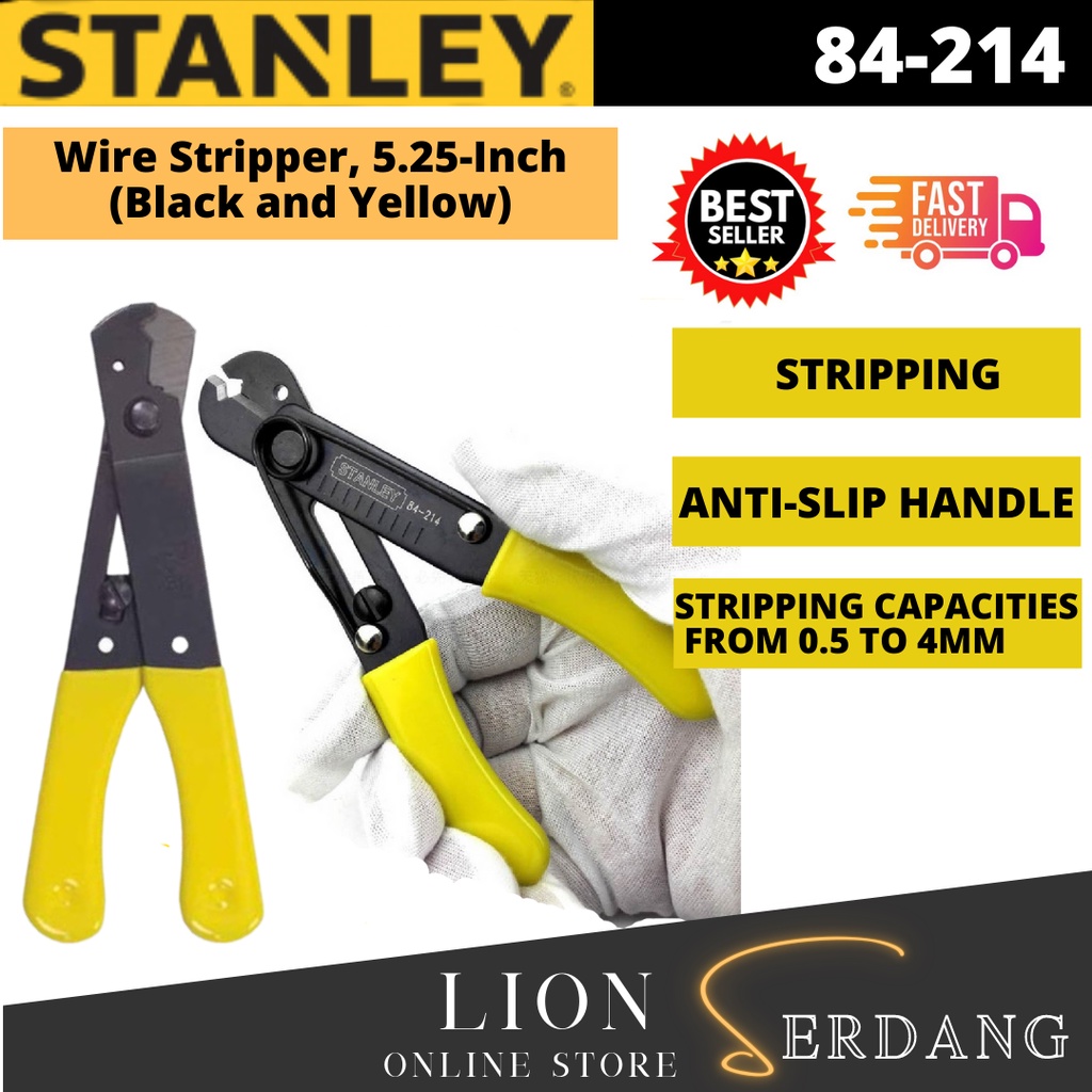 Stanley 84-214 Wire Stripper, 5.25-Inch (Black and Yellow) | Shopee Malaysia