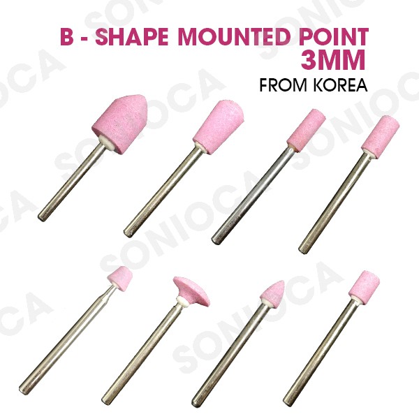 [Ready Stock] B-Shape Mounted Point with 3mm Shank Mounted Stone ...