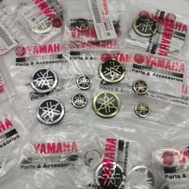 YAMAHA LOGO EXCITER RC EMBLEM OEM GOLD SILVER Y15 Y15ZR LC135 NVX XMAX ...