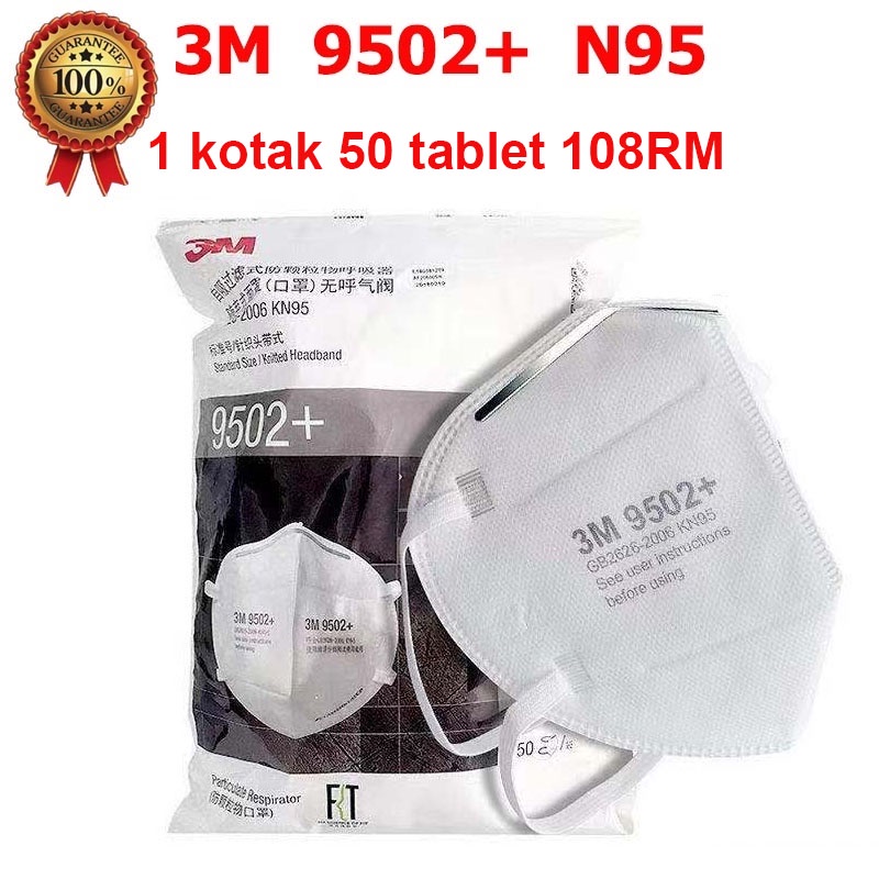 [100% sahih]Topeng pelindung 3M KN95, kelas 9502+, anti-kabus, zarah ...