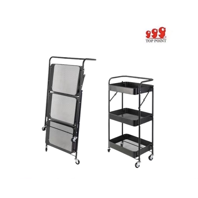 Top Point 0383/3 3 Tier Layer Iron Metal Storage Trolley Rack Kitchen ...