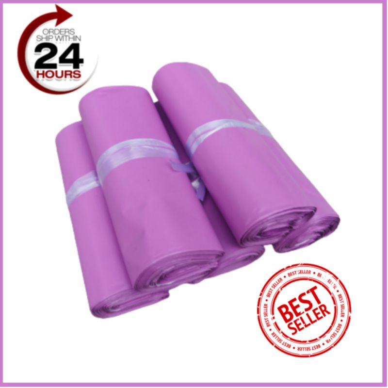 lavender purple 50pcs courier bag plastik pos | Shopee Malaysia