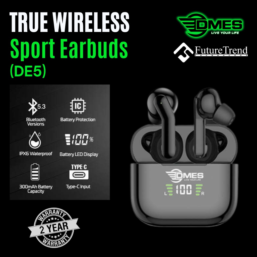 DMES DE5 True Wireless Sport Earbuds | Shopee Malaysia