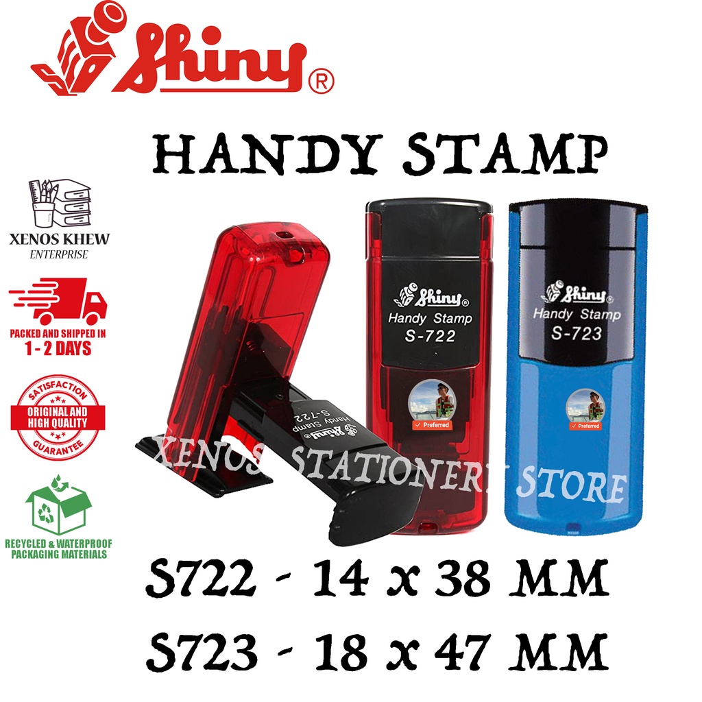 * NO CUSTOMIZED* SHINY SELF-INKING RUBBER STAMP AND REFILL INK PAD S722 ...