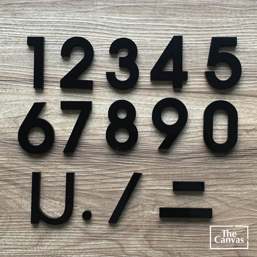 Acrylic House Number Black Color Thickness 3 mm Height 6 cm And 10 ...