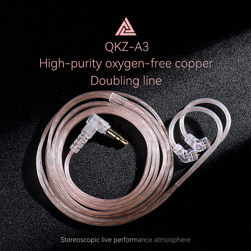 QKZ A3 OFC Wire Control 3.5mm Earphone Upgrade Cable for QKZ HBB ZXT ...