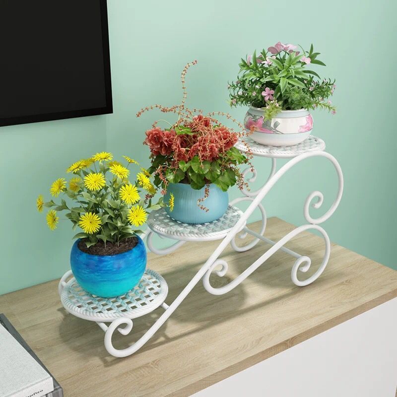Iron Multi-Layer Flower Stand Floor-Standing Multi-Functional Indoor ...