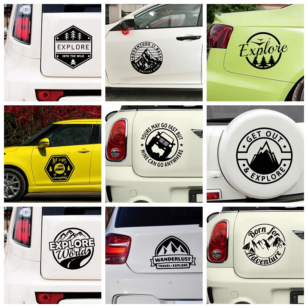 Fashion Travel Frase Car Stickers Adventure Vinyl Decals For Auto ...