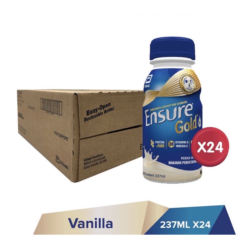{SPECIAL DEAL}ENSURE GOLD READY-to-Drink 237ml x24EXP08/2022 | Shopee ...