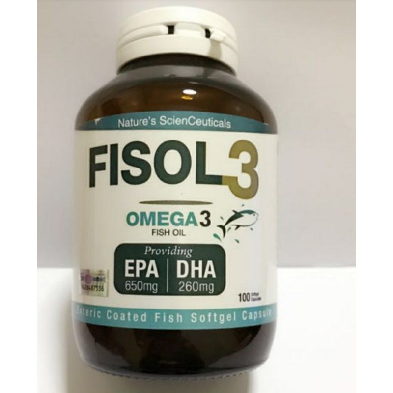FISOL 3 - OMEGA 3 Fish Oil (100 Capsule) | Shopee Malaysia