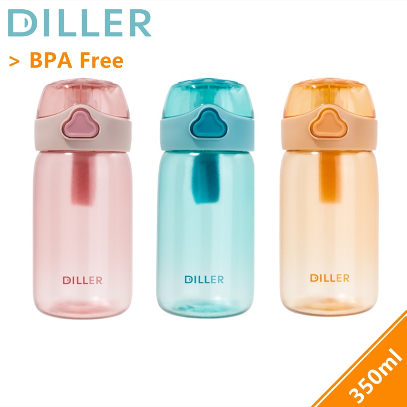 Diller Water Bottle With Fruit Infuser, Carrying Strap, Spout Lid, Leak ...