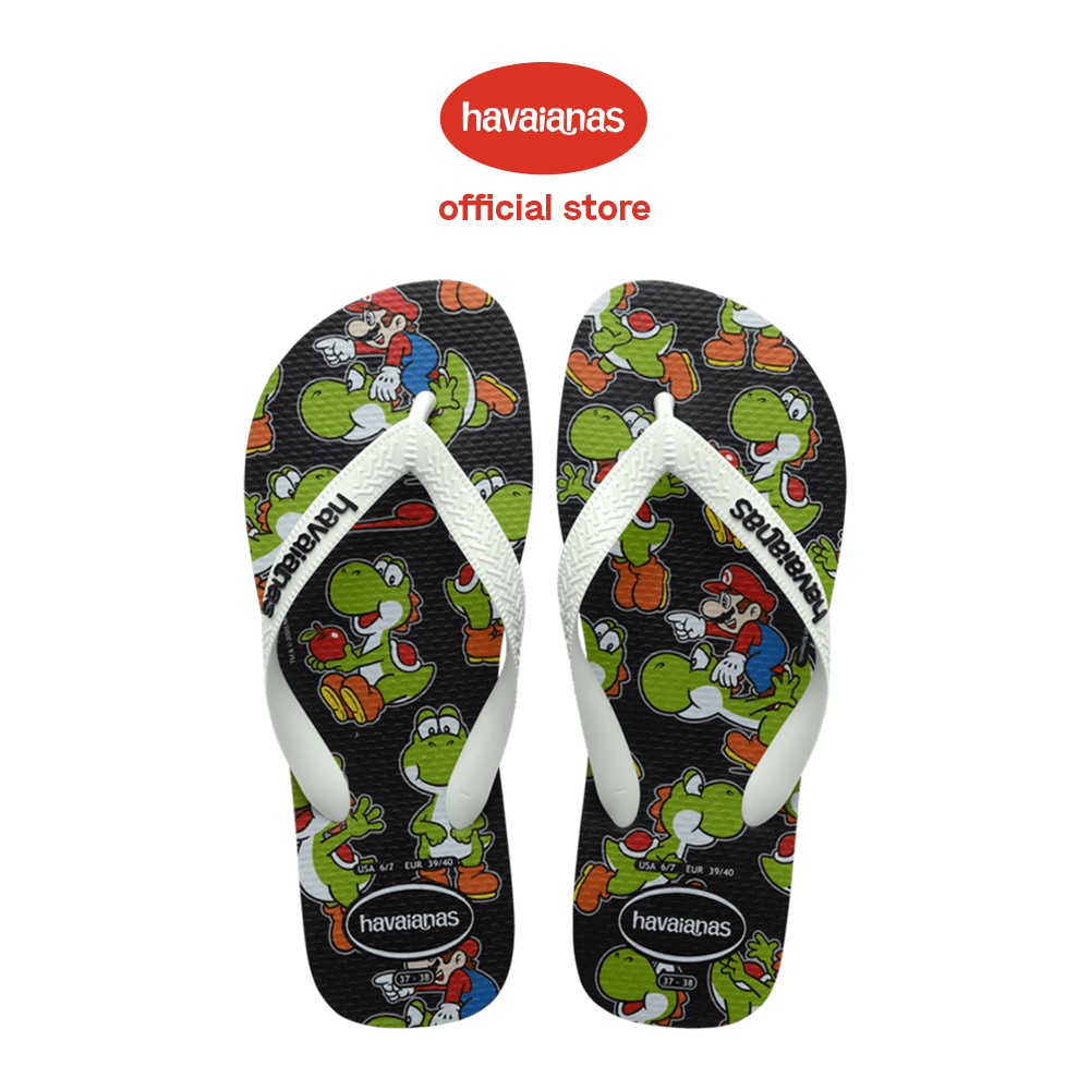 Havaianas Kids Mario Bros Flip Flops - Black | Shopee Malaysia