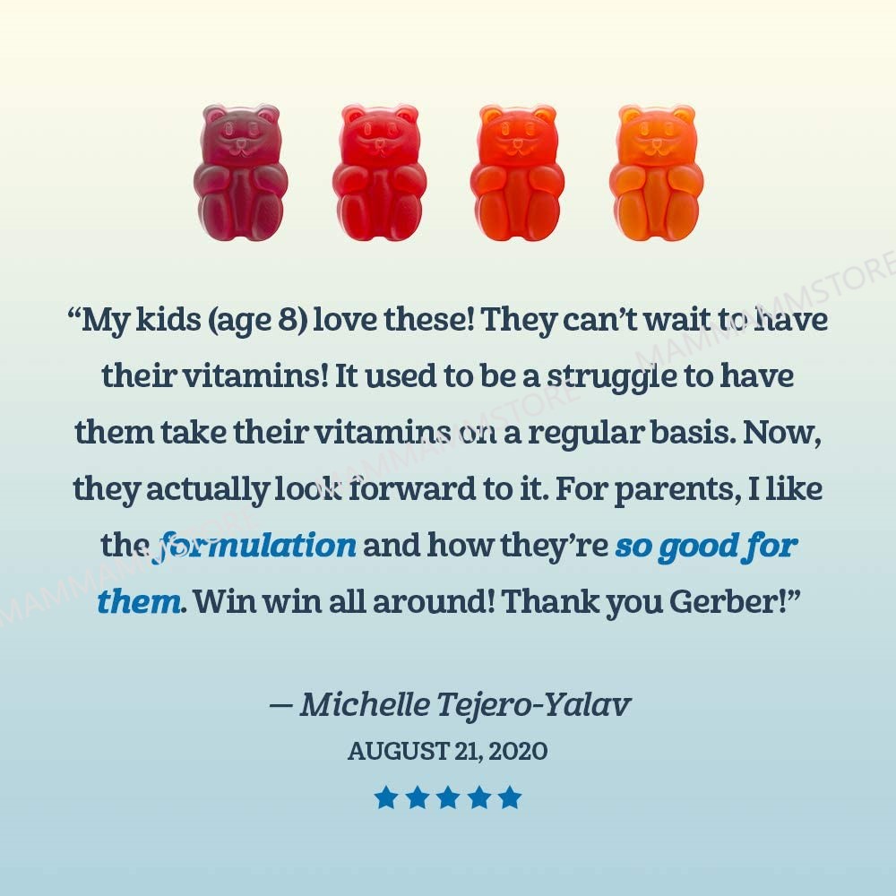 Gerber Gummy Grow Mighty Complete Kids Multivitamin 60 gummies for 2 ...