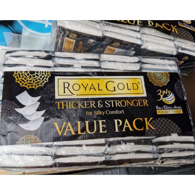 Royal Gold Pocket Tissue 3py x 8s x 12pkt x 4 tubes | Shopee Malaysia