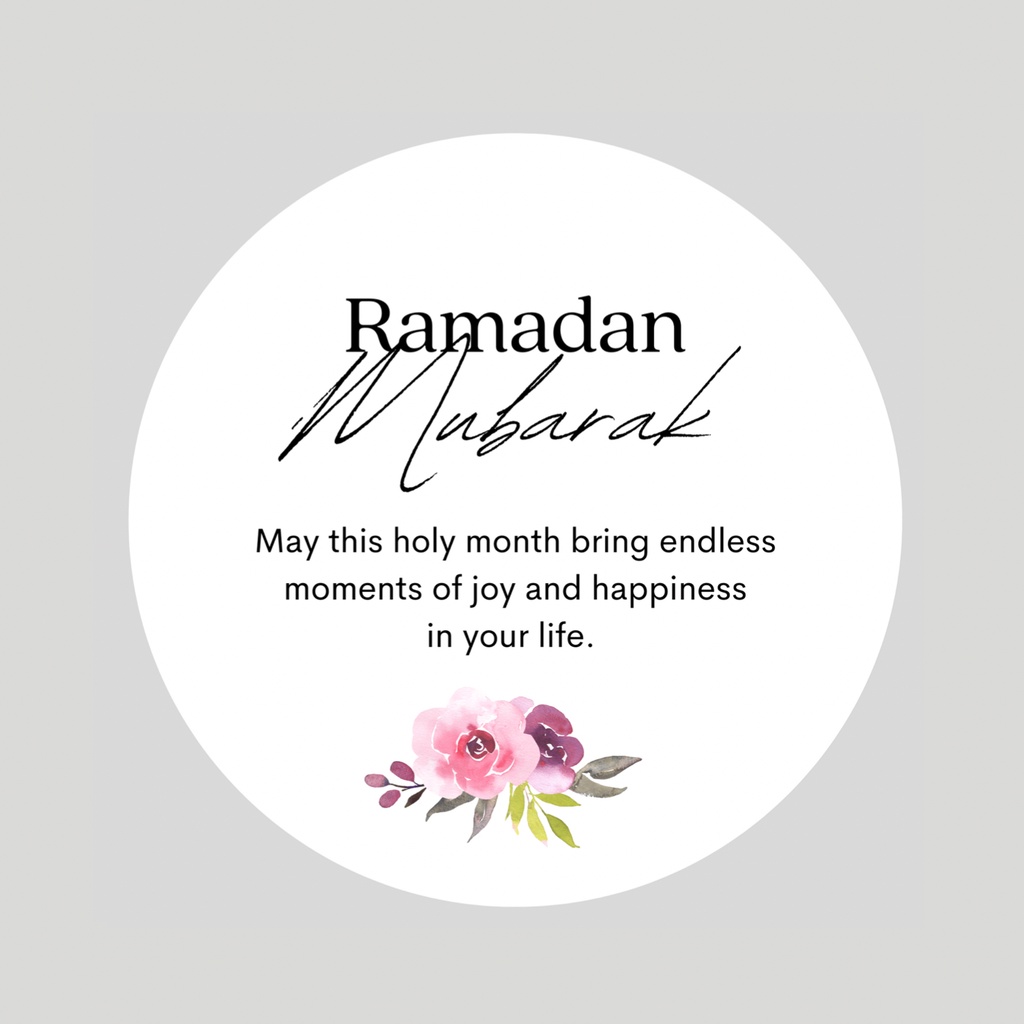[ 30pcs 5cm ] sticker puasa ramadan wishes circle label modern | Shopee ...
