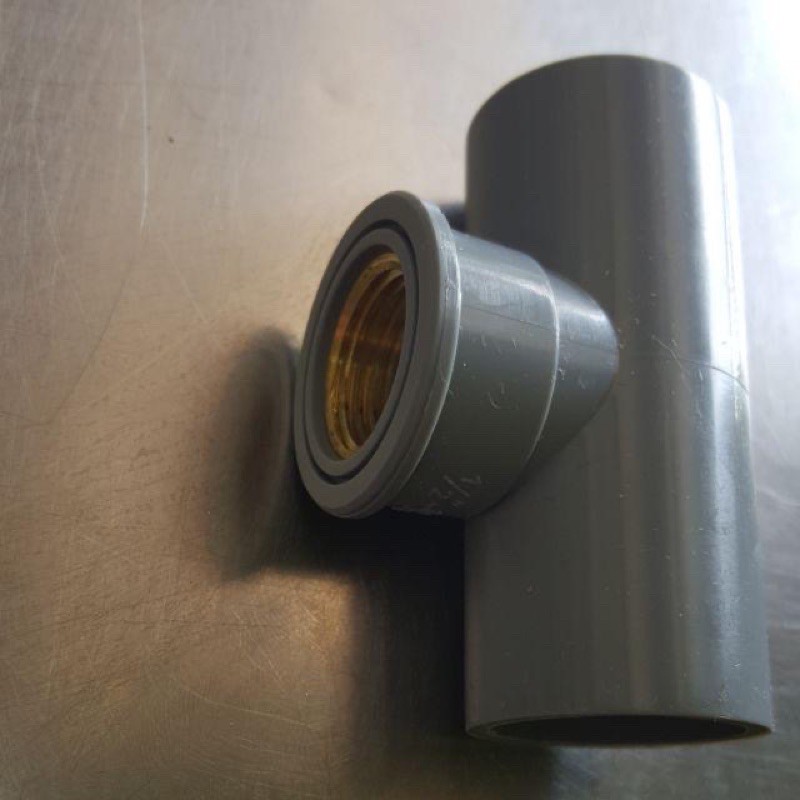 PVC Fitting PT Elbow, Socket & Tee (Brass Threaded)1/2" Penyambung Paip ...