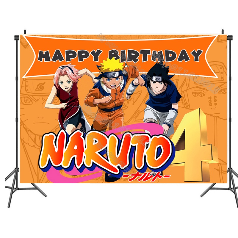 Naruto Children's Birthday Party Background Cloth Decoration Banner ...