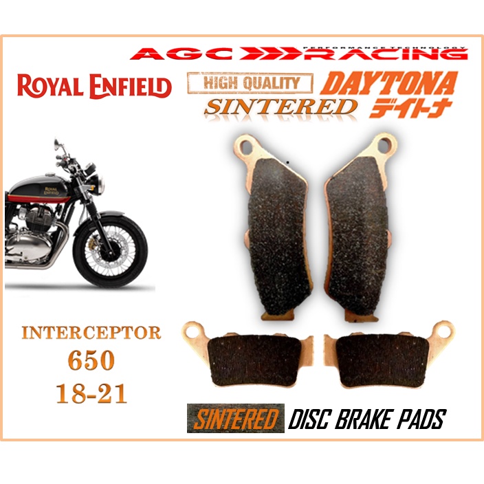 ROYAL ENFIELD INTERCEPTOR 650 BRAKE PADS SINTERED LONG LIFE QUALITY ...