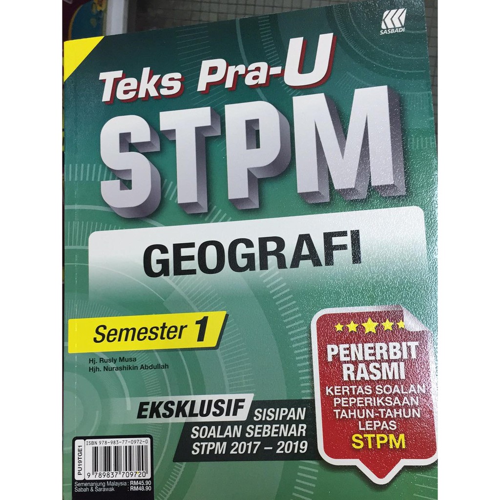 TEKS PRA-U STPM GEOGRAFI SEM 1 | Shopee Malaysia