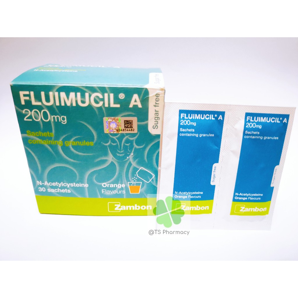 Fluimucil A 200mg 30 Sachets Orange Flavour [Exp:10/2026] | Shopee Malaysia