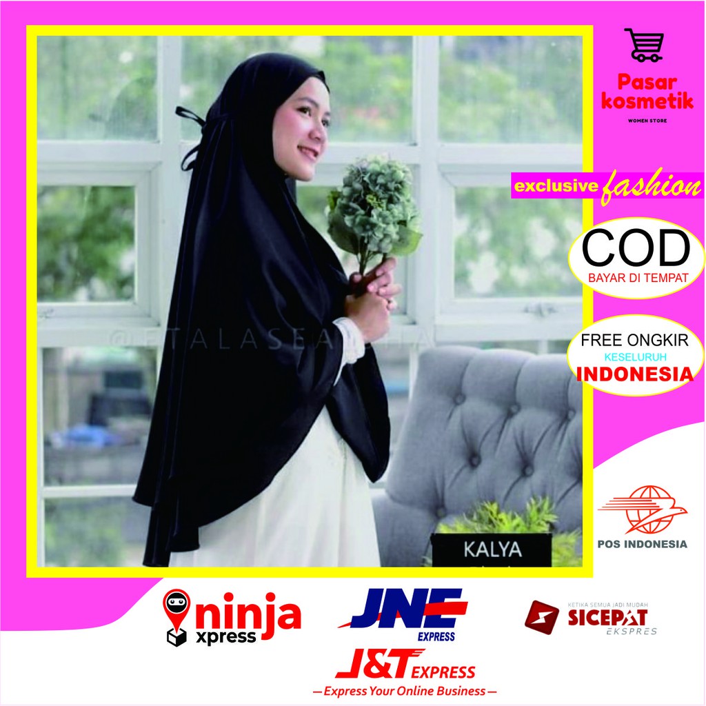 Jilbab Non Pet Syari Dua Layer Women Hijab Non Pet Shari Two Layer ...