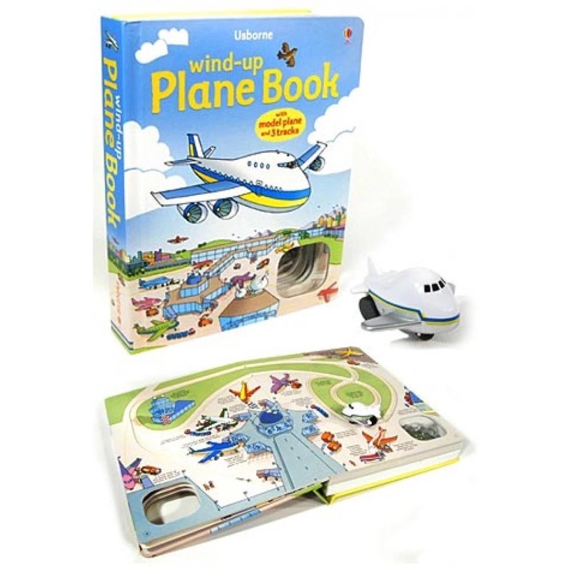 Usborne Wind-up Plane Book with airplane toy | Shopee Malaysia