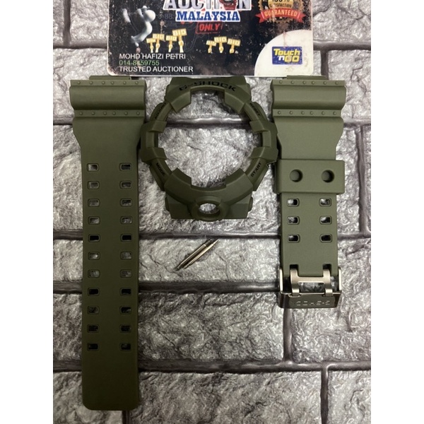 BNB CUSTOM GA700 ARMY GREEN + BUCKLE JAPAN + 2 PCS SPRING BAR FOR ...