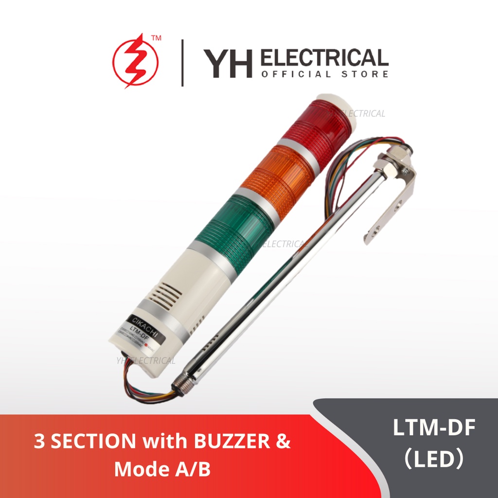 CKC CIKACHI Tower Light Type LTM LTM-D LTM-DF ( NORMAL TYPE / LED / BUZZER ) Flashing / Steady ...