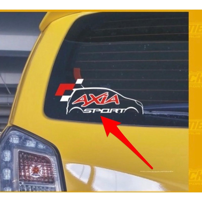 Sticker axia sport ready stock/sticker perodua axia/sticker kereta ...