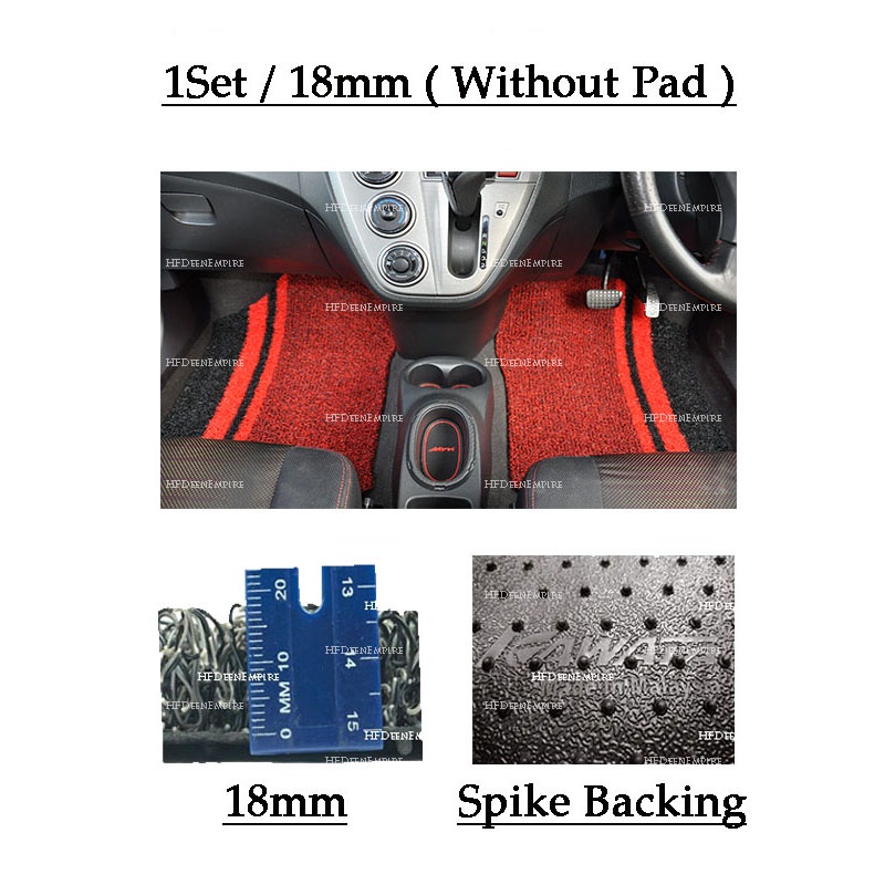 CARPET MITSUBISHI XPANDER 2020 - PRESENT (1ROW, 2ROW & 3ROW / 18mm ...