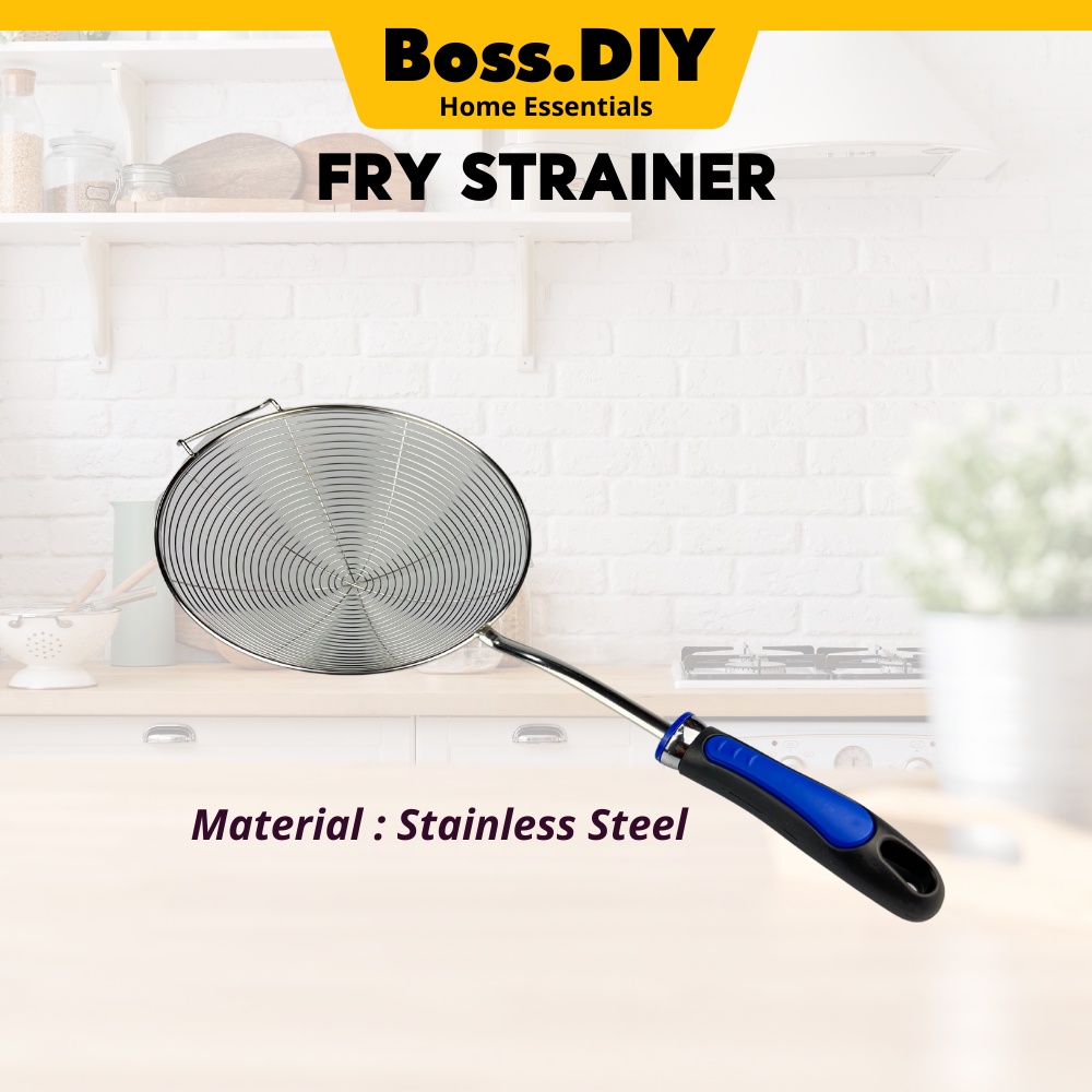 [BOSS.DIY] Stainless Steel Deep Fry Strainer Skimmer Sieve / Penapis ...