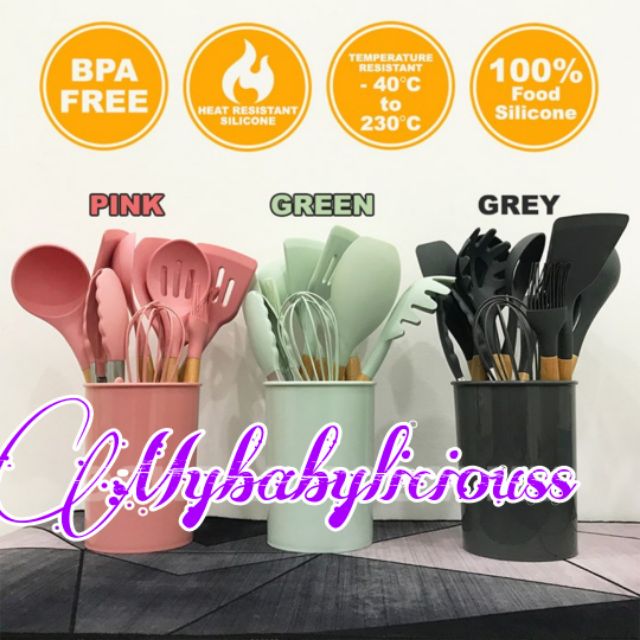 [READY STOCK] 12 PCS SILICONE KITCHEN TOOLS SET | SET SENDUK DAPUR ...