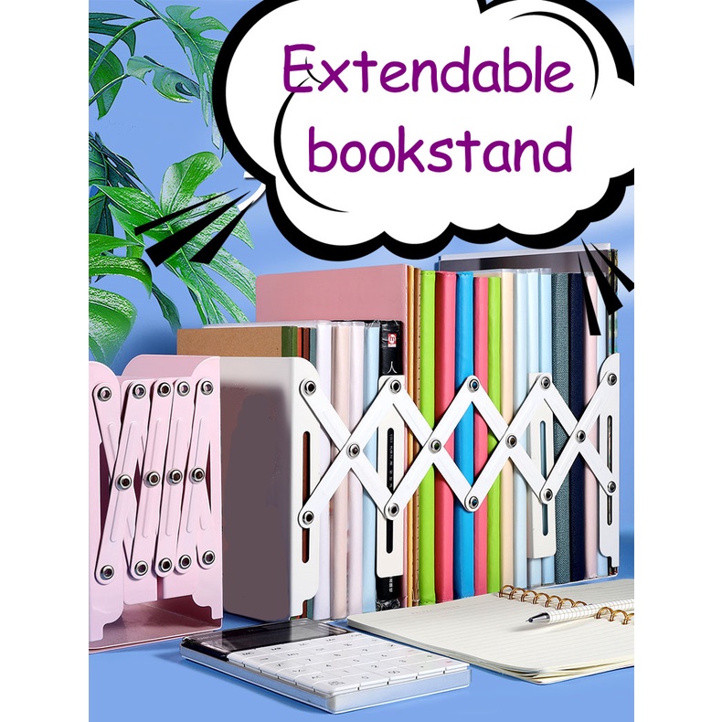 Flexible Retractable High Quality Metal Book Stand Bookend Book Holder ...