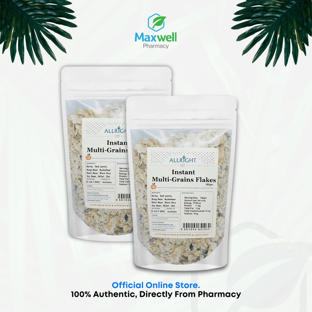 Allright Instant Multi Grain Flakes 180g | Shopee Malaysia
