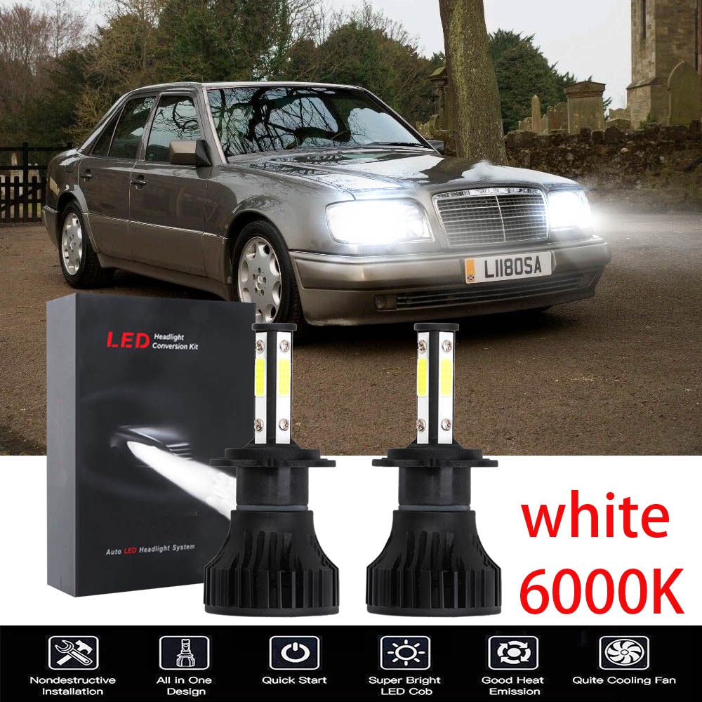 For Mercedes W124 E Class 1993-1995 (Head Lamp) Combo Pack 6000K WHITE ...